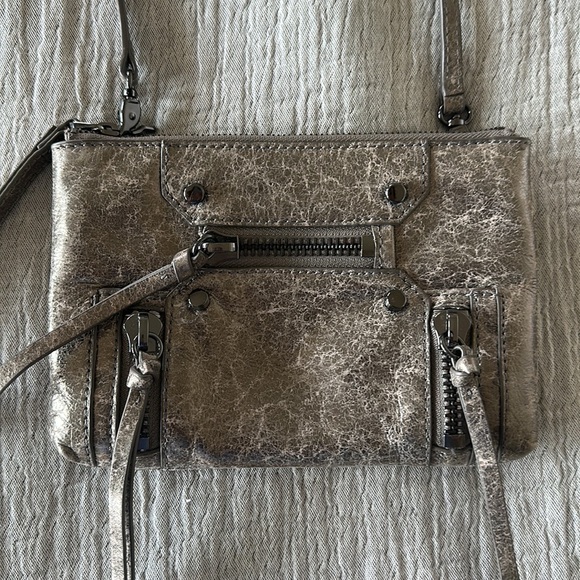 Botkier | Bags | Botkier Logan Leather Metallic Crossbody Bag | Poshmark
